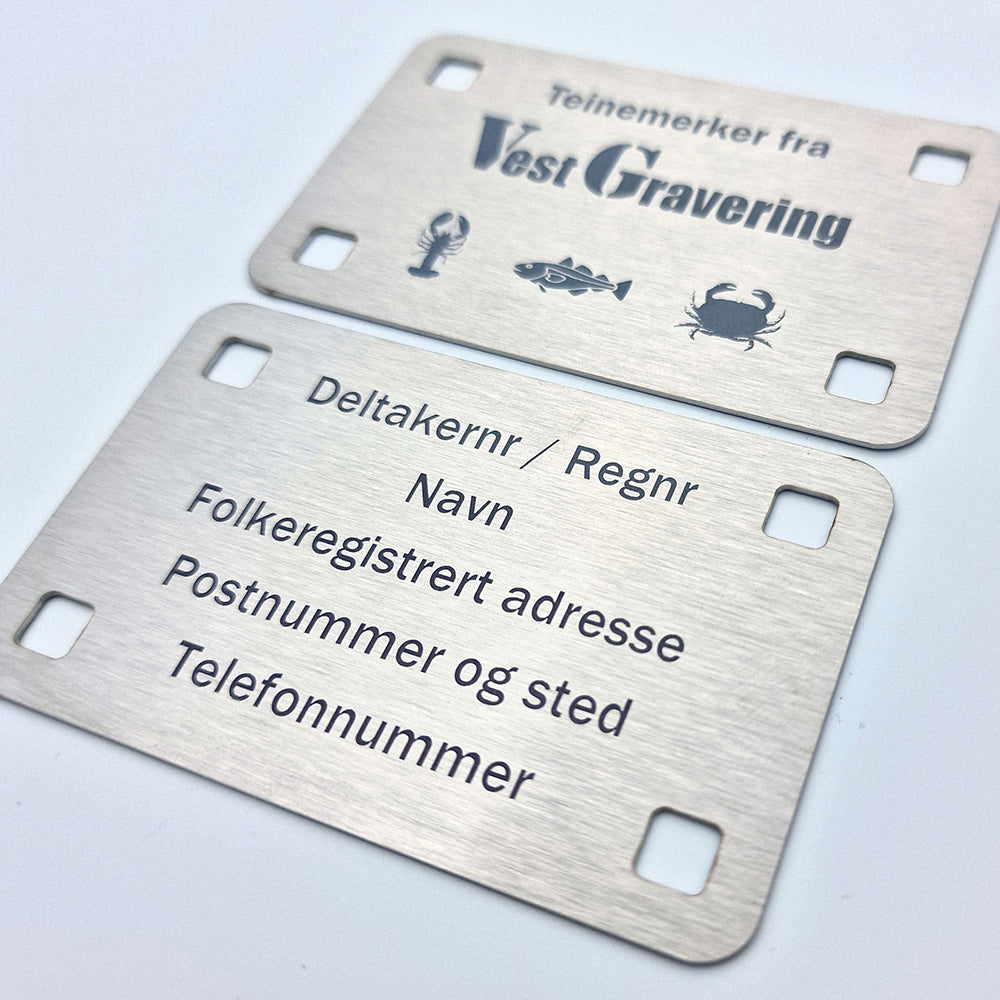 Merking av fiskeredskap – Vest Gravering