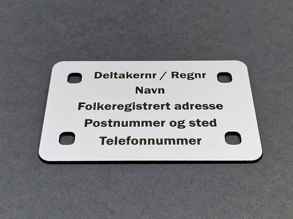 Teinemerker i plast – Vest Gravering